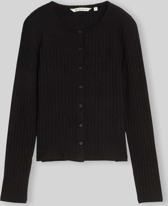 Tom Tailor Denim Slim Fit Strickjacke aus Baumwoll-Mix