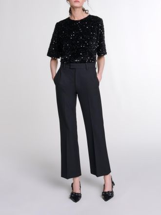Maje Pantalon De Tailleur - Noir - Taille 40 - Maje