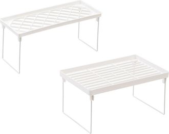 BESPORTBLE 2 Stück Eisenregal Küchenablage Multifunktionales Schrankregal für Wohnzimmer und Esszimmer Robuste Tischablage Zur Aufbewahrung Von Geschirr und Uten