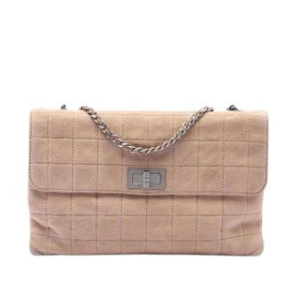 Chanel Pre-owned Gesteppte Wildleder-Tasche mit &Uuml;berschlag - - Pre-owned - Damen - Beige - ONE SIZE