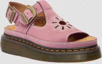 Dr. Martens Dunnet Flower Nubuck Plateausandalen in Rosa, Gr&ouml;&szlig;e: 36