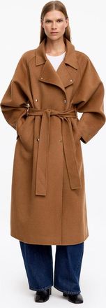 Arket Doubleface-Mantel Aus Wollmischung -Beige