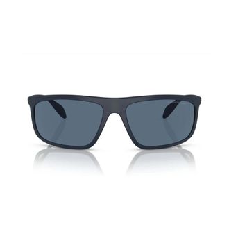 Emporio Armani unisex, Accessoires, Bleu, Taille: 55 MM Lunettes de Soleil Aviateur Bleu Mat Ea4212U