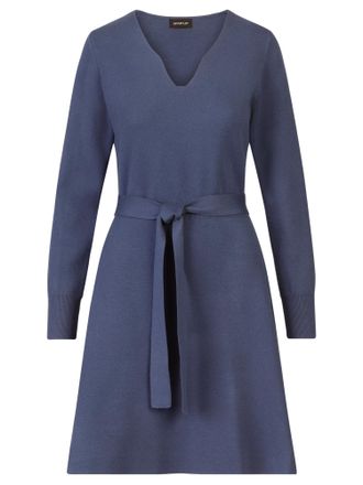 Apart Fashion APART Strickkleid mit V-Ausschnitt, Mittelblau, 40