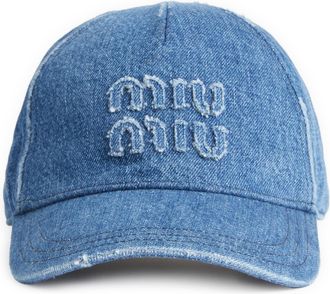 Miu Miu Baumwollmütze in Blau