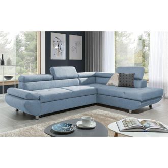 Fun M&ouml;bel Ecksofa Sofa panos Stoff Esito Sky mit Schlaffunktion Ottomane Rechts