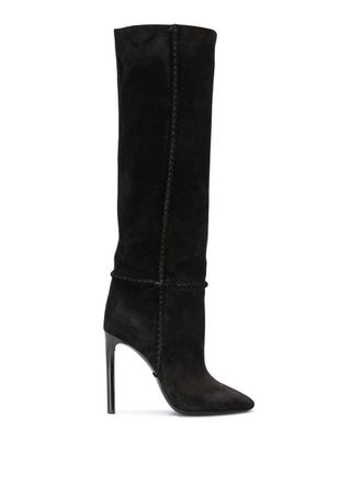 Saint Laurent Kniehohe Mica Stiefel - Schwarz