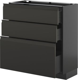 IKEA METOD / KNIVSHULT Unterschrank mit 3 Schubladen