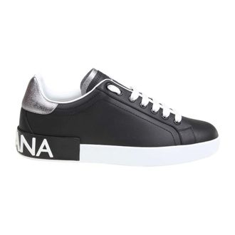 Dolce & Gabbana Homme, Chaussures, Noir, Taille: 44 EU Portofino Baskets