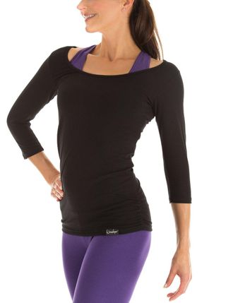Winshape Damen Ws4 3/4-arm Shirt, Schwarz, XS EU