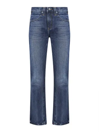 Khaite Straight-Leg Cotton Denim Jeans - Blue