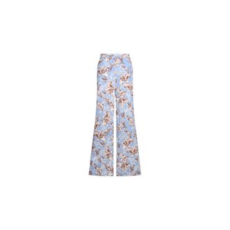 Liu Jo Popeline Wide-Leg Hose - - Trousers - Damen - Blau - 3XL