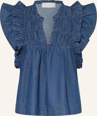 Neo Noir Neo Noir Blusentop Jayla In Jeansoptik blau