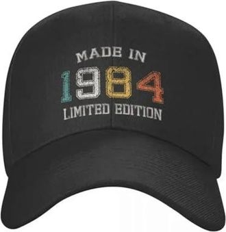 Generic Casquette Homme, n&eacute;e en 1984 Casquette de Baseball en Plein air pour Hommes Ajustable pour Femmes Fabriqu&eacute;e en 1984 Cadeau dAnniversaire pour Papa Cha