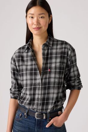 Levi's Chemise Western Flanelle Harlie - Femme - Noir / Allegra Plaid Anthracite Night - XS