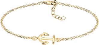 Elli Armband Damen Anker Maritim in 925 Sterling Silber vergoldet