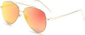 Generic Lunettes de soleil rétro en métal pour conducteurs masculins et féminins pour les vacances en plein air (couleur : F, taille : moyen) 2026