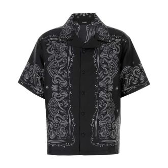 Amiri Bandana Paint Bowling Shirt - - Shirts - Herren - Schwarzk - XL