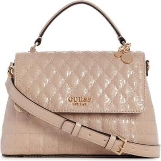 Guess Yarmilla Top Handle Flap Bag Taupe