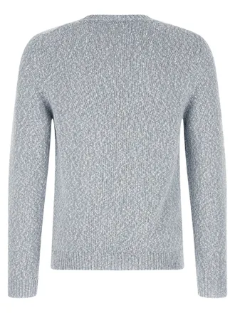 Zanone Two-Tone Knit Cotton Sweater - Gray