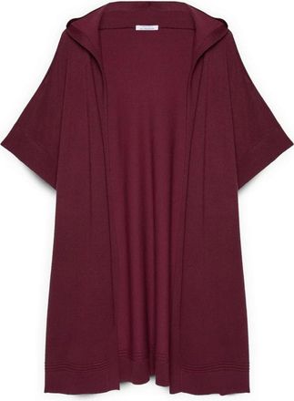 Fiorella Rubino Maxi Kapuzenweste - - Knitwear - Damen - Rot - L