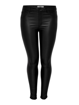 Only Carmakoma NOS Damen carPUNK REG SK Coated Pants Skinny Jeans, Schwarz (Black Black), 54W / 32L
