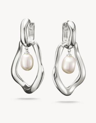 Thomas Sabo Natural Beauty - Creolen in Silber und Wei&szlig; mit S&uuml;&szlig;wasserperlen