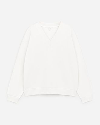 Arket Sweatshirt Mit V-Ausschnitt -Wei&szlig;