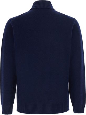 KANGRA Wool-Cashmere Turtleneck Sweater - Navy
