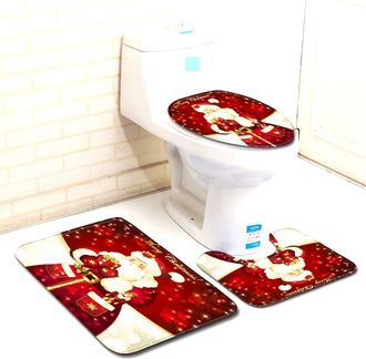 Dada Toilettensitzbezug & Teppich & Tank Cover Tissue Box Cover Set Badezimmer Dekor (C)