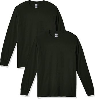 Gildan Uni-Erwachsene Lang&auml;rmeliges Schwerer Baumwolle, Stil G5400, 2er-Pack T-Shirt, Gr&uuml;n (Forest Green), XL