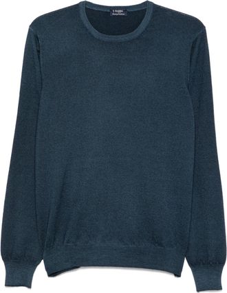 Barba pull en laine vierge - Bleu