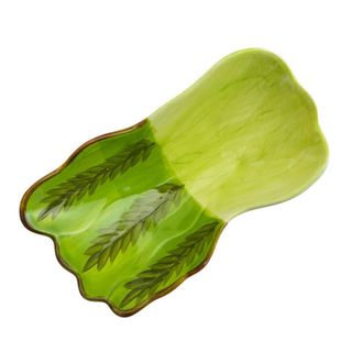 Luxshiny Keramische Snack- Teller Kreative Sauce- Teller- Gem&uuml;se- Form- Platten- Vorspeise- Platten f&uuml;r Die Hausk&uuml;che ( Gr&uuml;nes Gem&uuml;se )