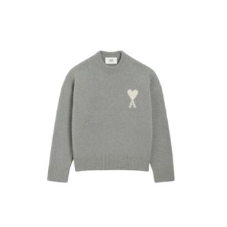 Ami Ami de Coeur Rundhals-Strick - - Knitwear - Herren - Grau - 2XL