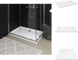 vidaXL Duschwannen - Living Duschtasse abs Rechteckig Wei&szlig; 70x100 cm - Wei&szlig;