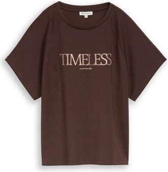 Tom Tailor T-Shirt T-Shirt (im Einserpack) Scuba T-Shirt mit Schriftzug