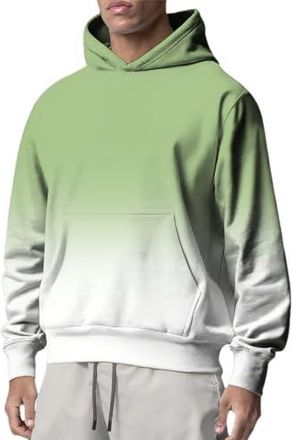 Generic Sweat &agrave; capuche l&eacute;ger uni pour homme 2026 sportif et d&eacute;contract&eacute; pour homme printemps et automne d&eacute;grad&eacute; de couleur tendance et tendance pour entra&icirc;ne