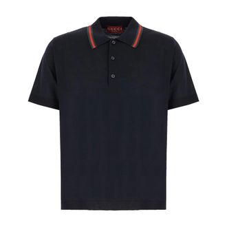 Gucci Klassisches Poloshirt - - Tops - Herren - Blau - L