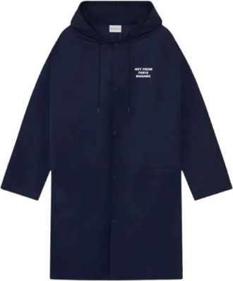 Dr&ocirc;le de Monsieur Homme, Manteaux, Bleu, Taille: S La Parka Slogan