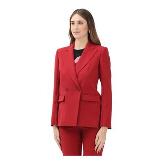 Patrizia Pepe Femme, Vestes, Rouge, Taille: 38 FR Veste rouge &agrave; double boutonnage style Essential