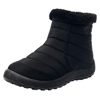 Generic Bottes de neige pour femme - Bottines courtes - Chaudes - Bottes de neige pour femme, Noir, 40 EU