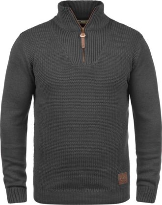 Solid Troyer SOLID Troyer SDTommy, Herren, Gr. XXL, grau (dar grau m), Obermaterial: 50% Baumwolle CO. 50% Polyacryl PAN., Pullover Troyer, Topseller