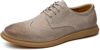 Generic Chaussures habill&eacute;es r&eacute;tro en cuir Oxford pour homme - Bout rond - Talon bas &agrave; lacets - Pour affaires, formelles et d&eacute;contract&eacute;es - Confortables et &eacute;l