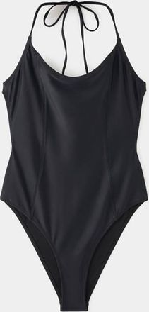 Mango Maillot de bain &agrave; bretelles avec d&eacute;tail de coutures noir - Femme - XS - MANGO