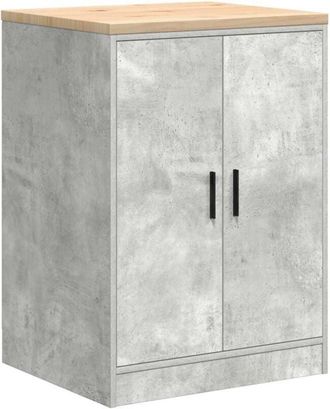vidaXL Vidaxl - Armoire de rangement de garage gris béton 60x51x85 cm bois pin