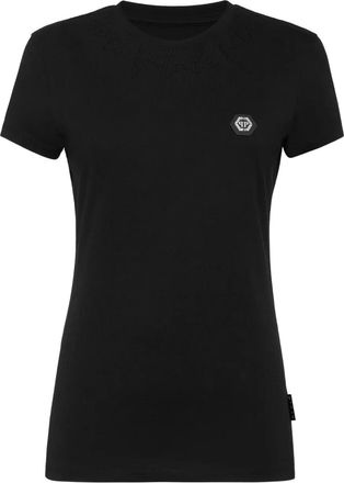 Philipp Plein t-shirt à logo brodé - Noir
