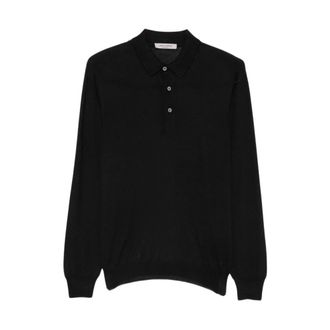 La Fileria Polo en Laine Vierge - Homme - Tops - Noir - Taille: XL