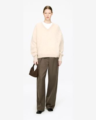 Arket Kleine Veloursledertasche -Braun