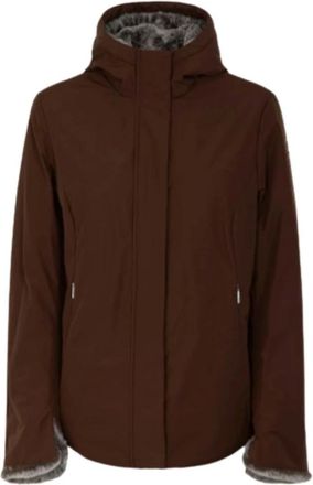 Suns Femme, Vestes, Brun, Taille: 42 FR Alya Fur Jacket