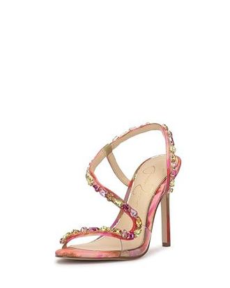 Jessica Simpson Sandales &agrave; talon haut Jaycin pour femme, Combo rose/rouge, 39.5 EU